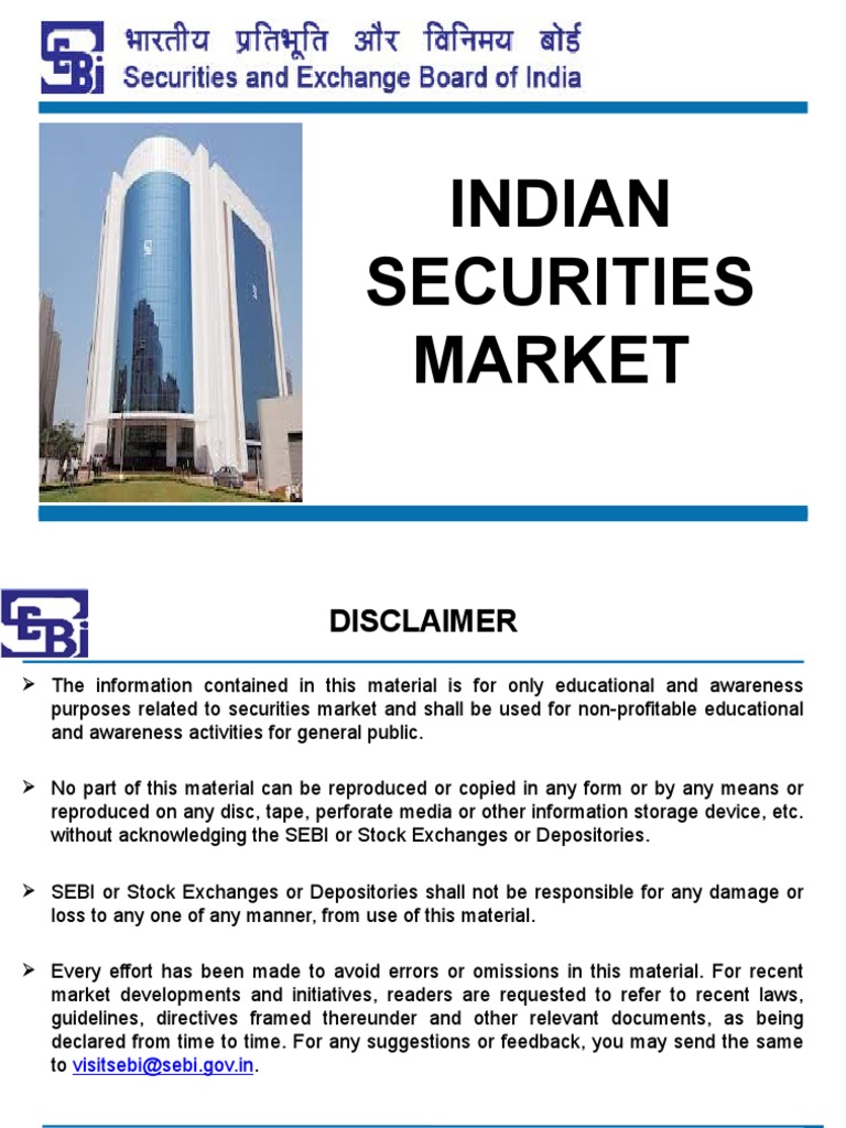 Understanding the Indian Securities Market: An Introduction to SEBI ...