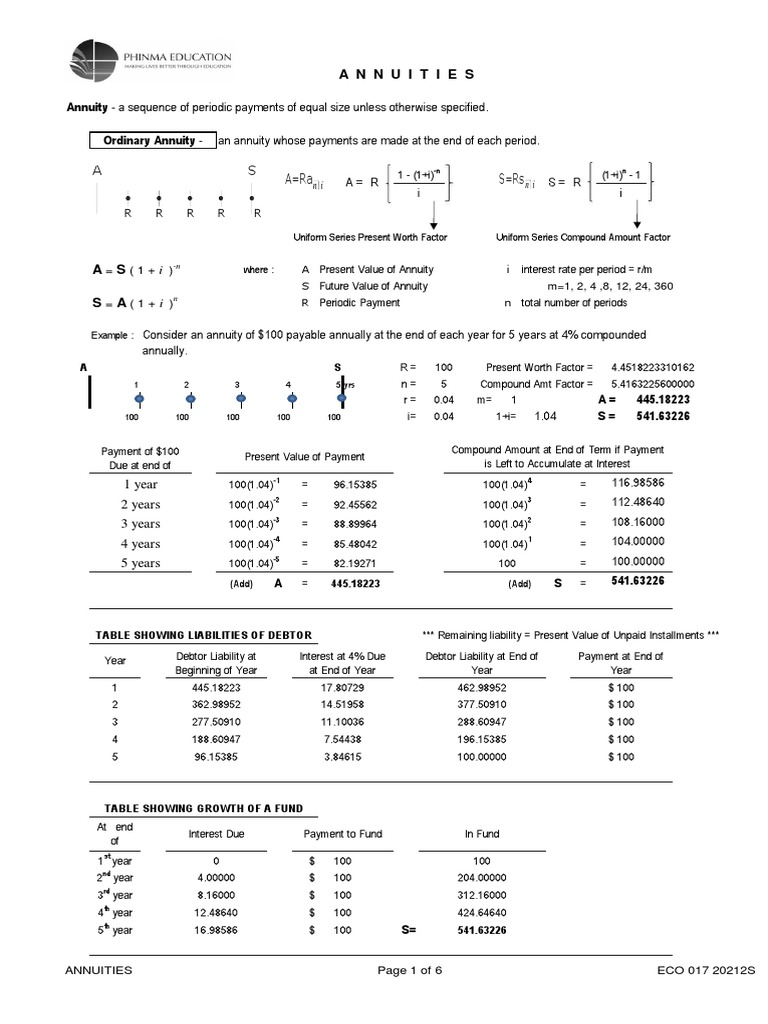 ANNUITY | PDF | Financial Services | Money