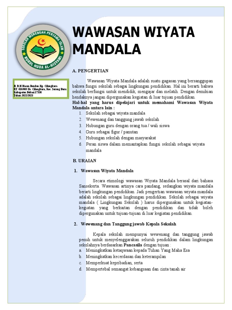 Materi WAWASAN WIYATA MANDALA | PDF