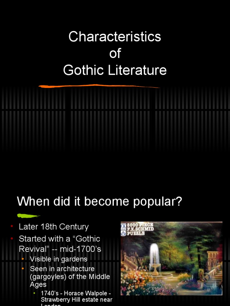 Characteristics of Gothic Literature | PDF | Gothic Fiction