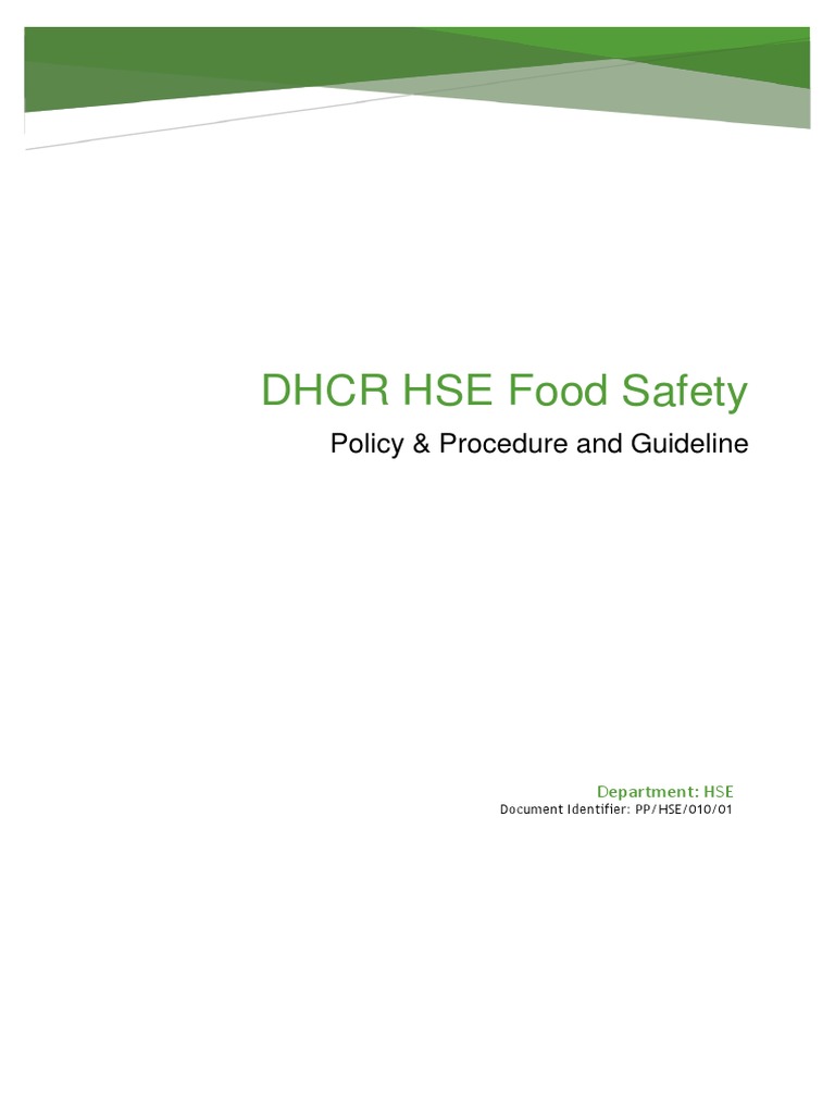 Food Safety Procedure | PDF | Food Safety | Foods