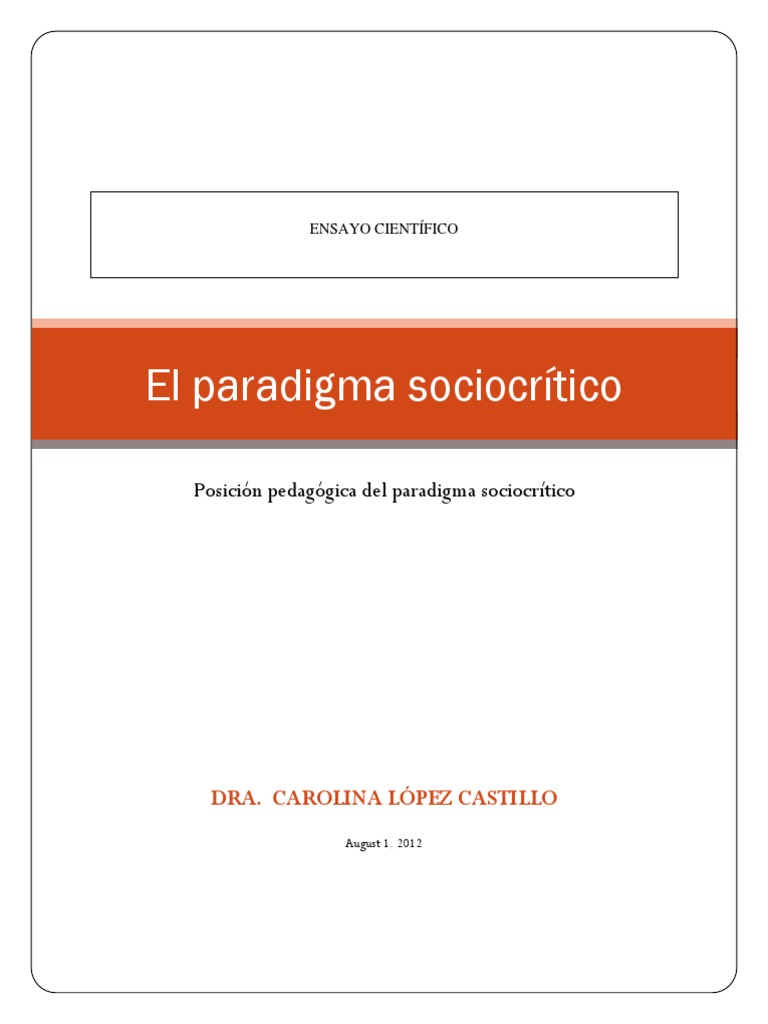 Paradigma Sociocrítico en Educación | PDF | Jürgen Habermas | Democracia