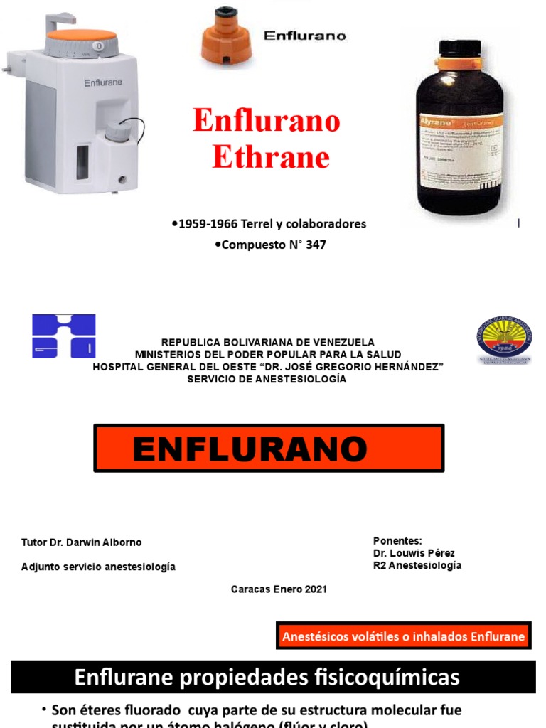Enflurano | PDF | Anestesia | Especialidades Medicas