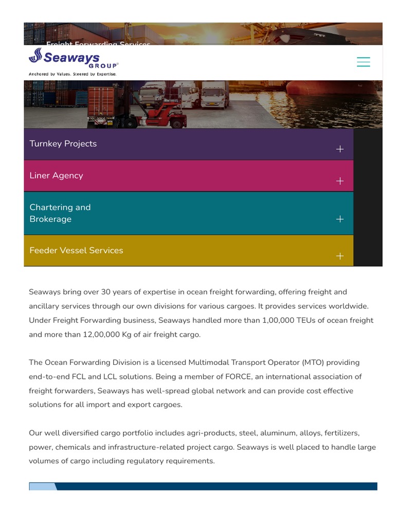 Seaways India Com Freight Forwarding | PDF | Technology & Engineering