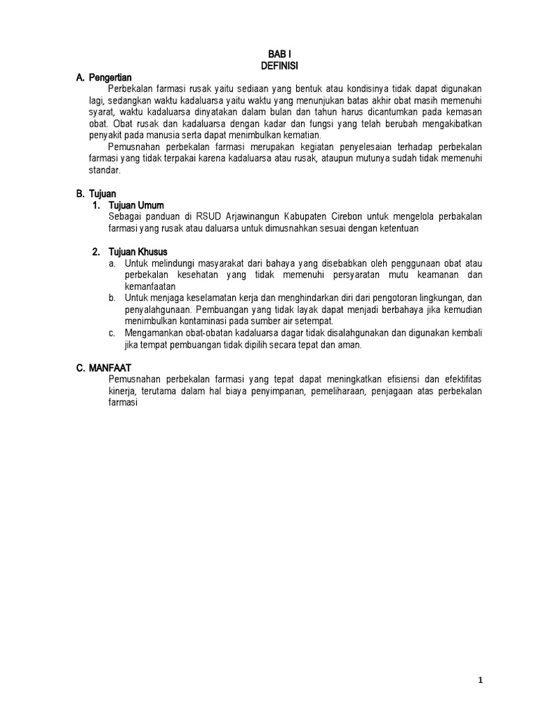 Pengelolaan Obat Kadaluarsa dan Rusak | PDF