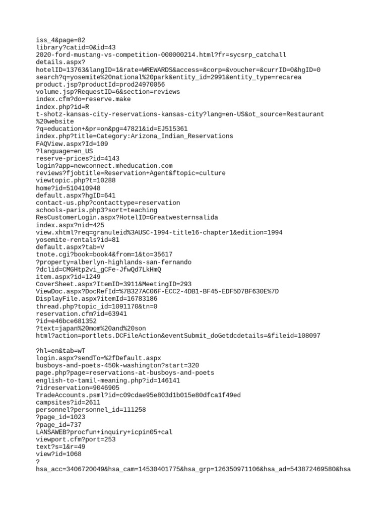 Reservation and Booking URLs | PDF | Computer File Formats | Software Engineering