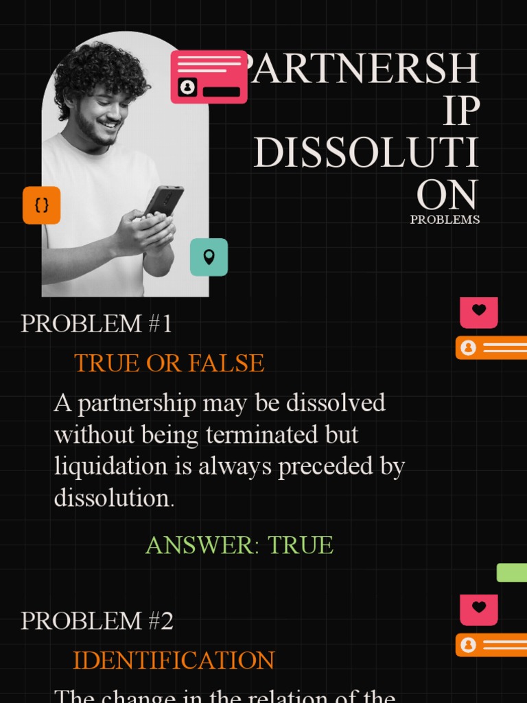 Partnership Dissolution Problems | PDF | Goodwill (Accounting) | Book Value