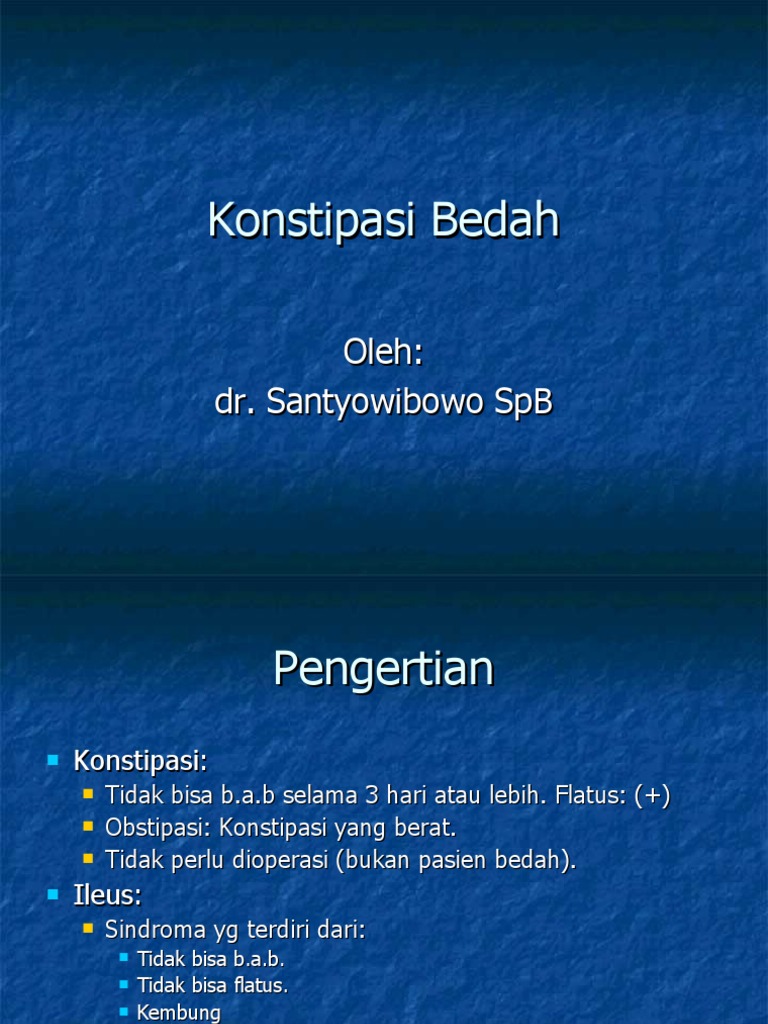 Konstipasi Bedah | PDF