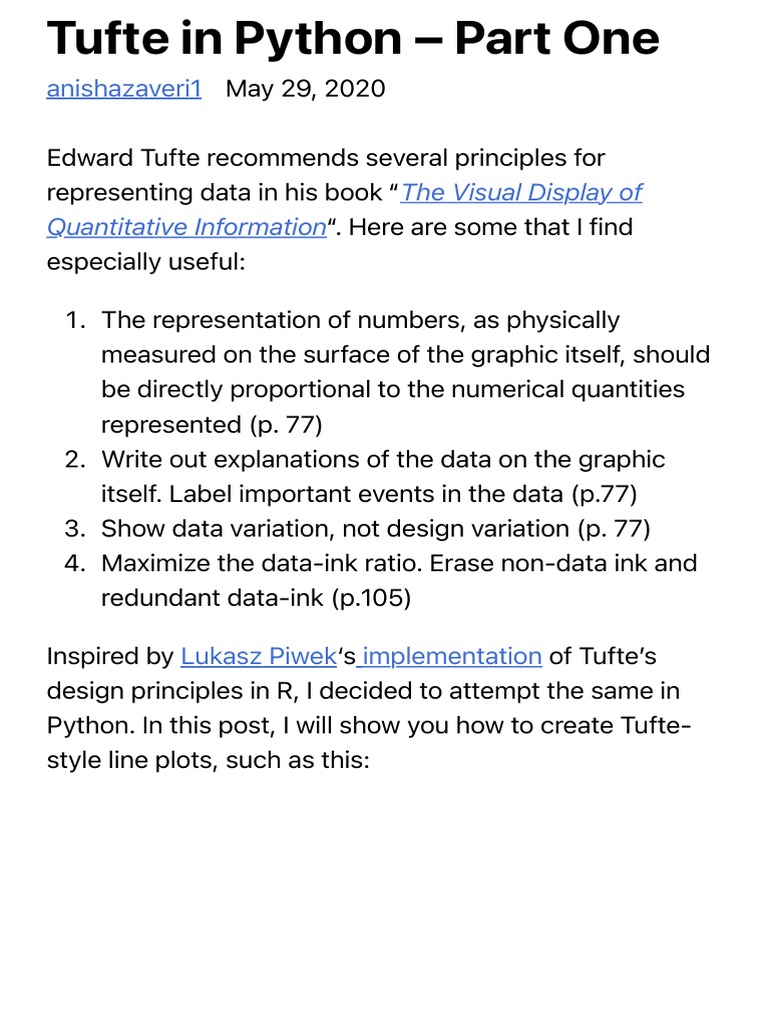 Tufte In Python Part One Pdf Computer Engineering Computing 2626