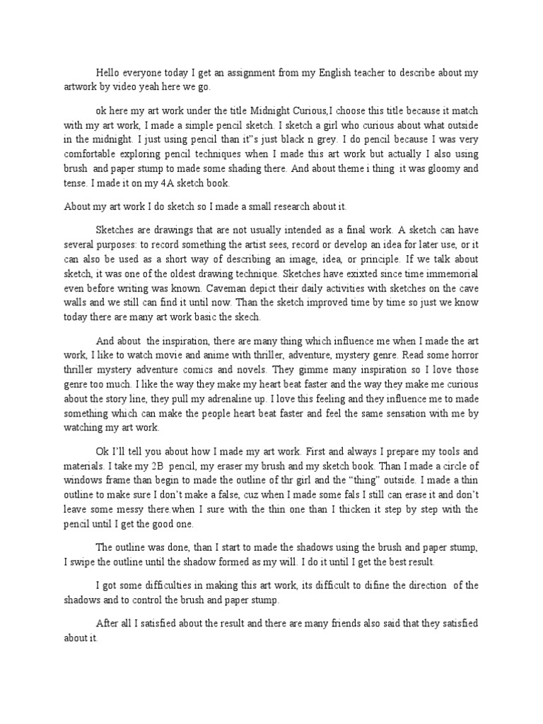 English Task Download Free Pdf The Arts