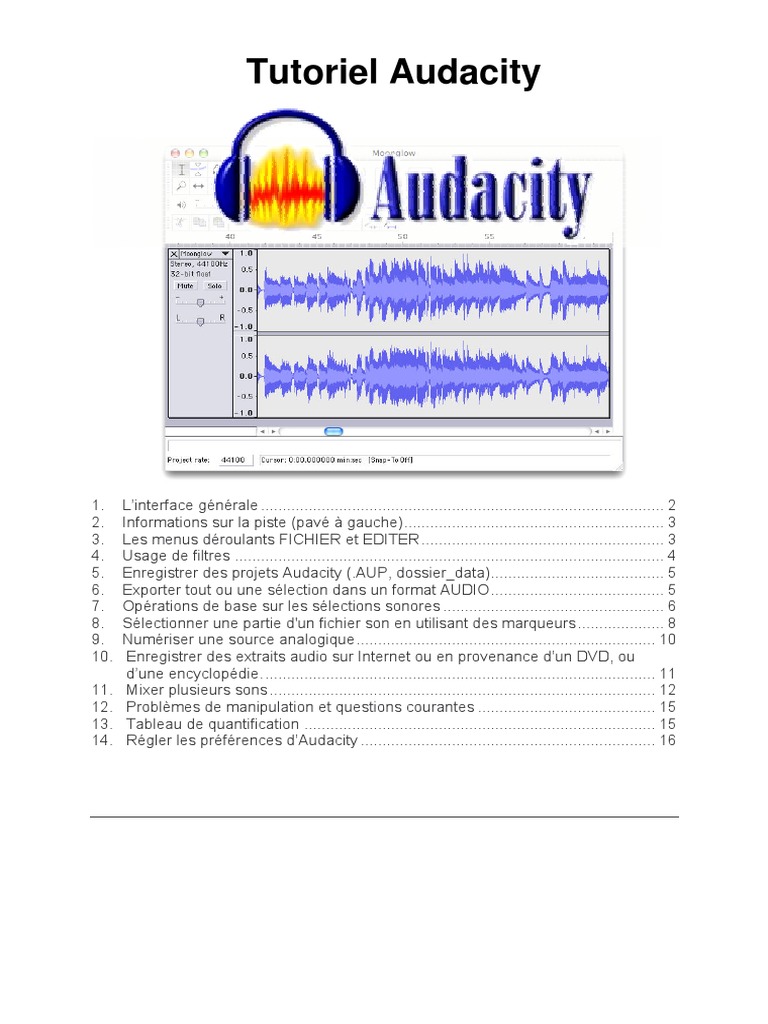 Annexes - Tutoriel Audacity | PDF