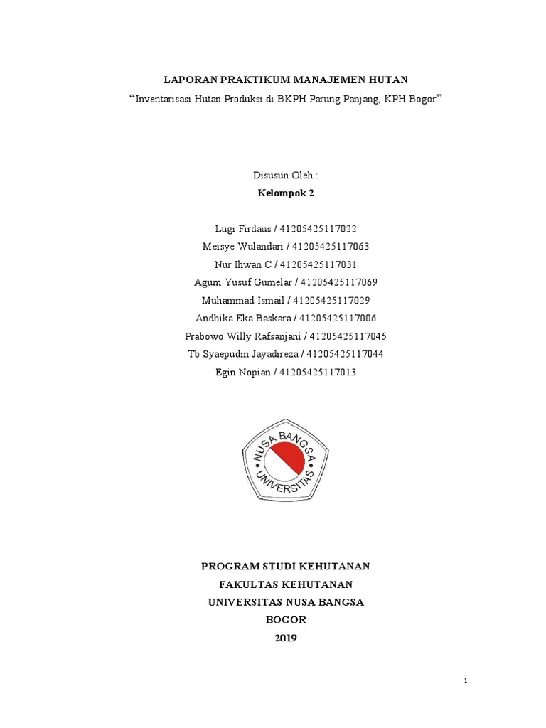 Laporan Inventarisasi Hutan | PDF