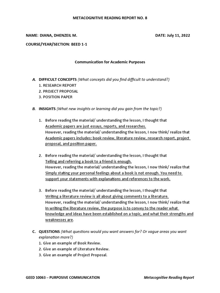 A. DIFFICULT CONCEPTS (What Concepts Did You Find Difficult To ...