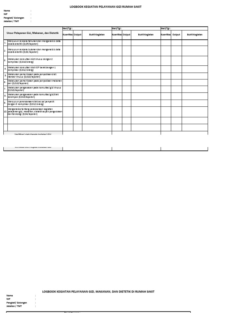 Contoh Logbook 2021 | PDF