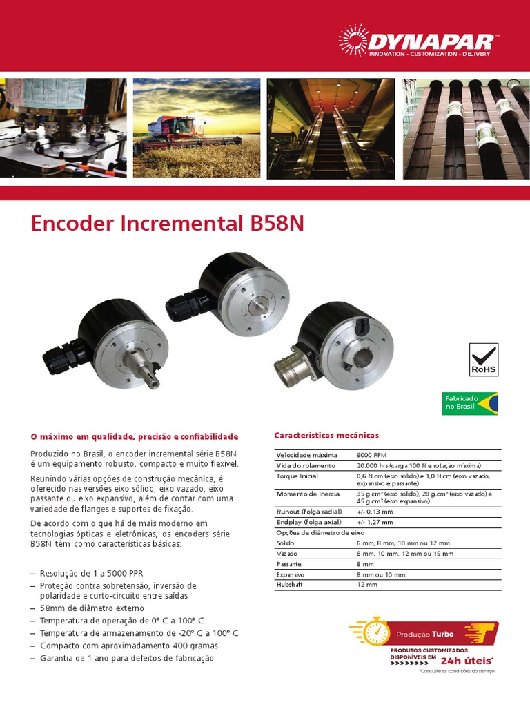 Encoder Dynapar B58N - Rev2020 Com Desenho | PDF | Quantidades físicas ...