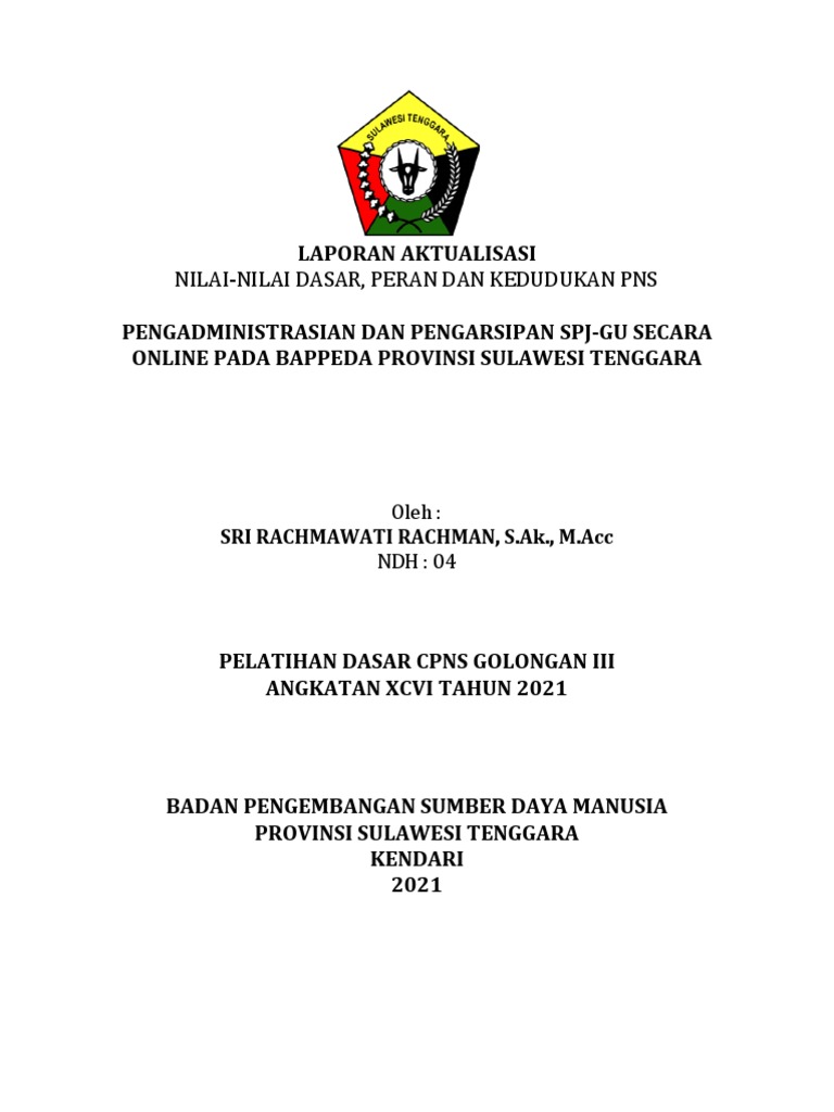 Pengarsipan SPJ-GU Online di Bappeda | PDF