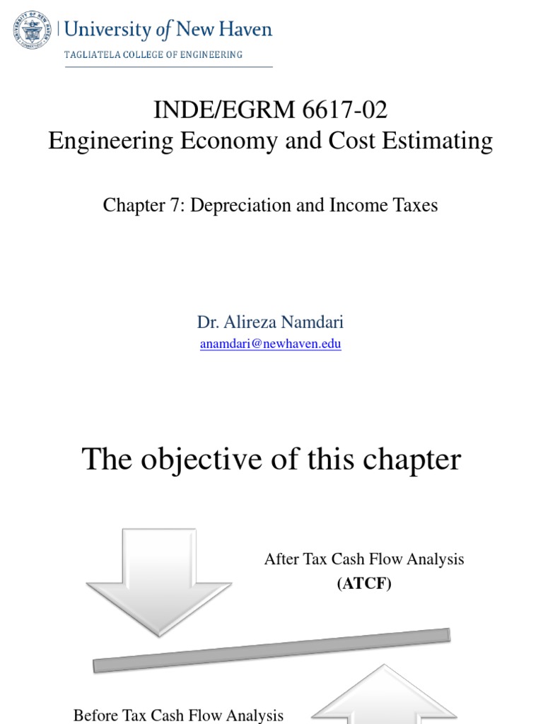 INDE/EGRM 6617-02 Engineering Economy and Cost Estimating: Chapter 7: Depreciation and Income ...