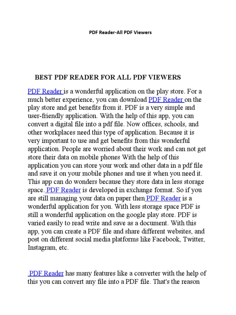 Best PDF Reader For All PDF Viewers | PDF