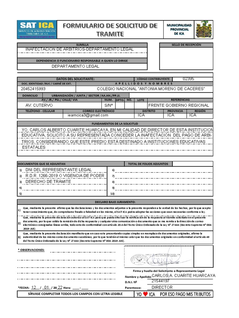 Solicitud tramite-SAT | PDF | Gobierno