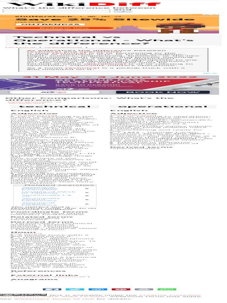Technical Vs Operational - What's The Difference | PDF | Adjective