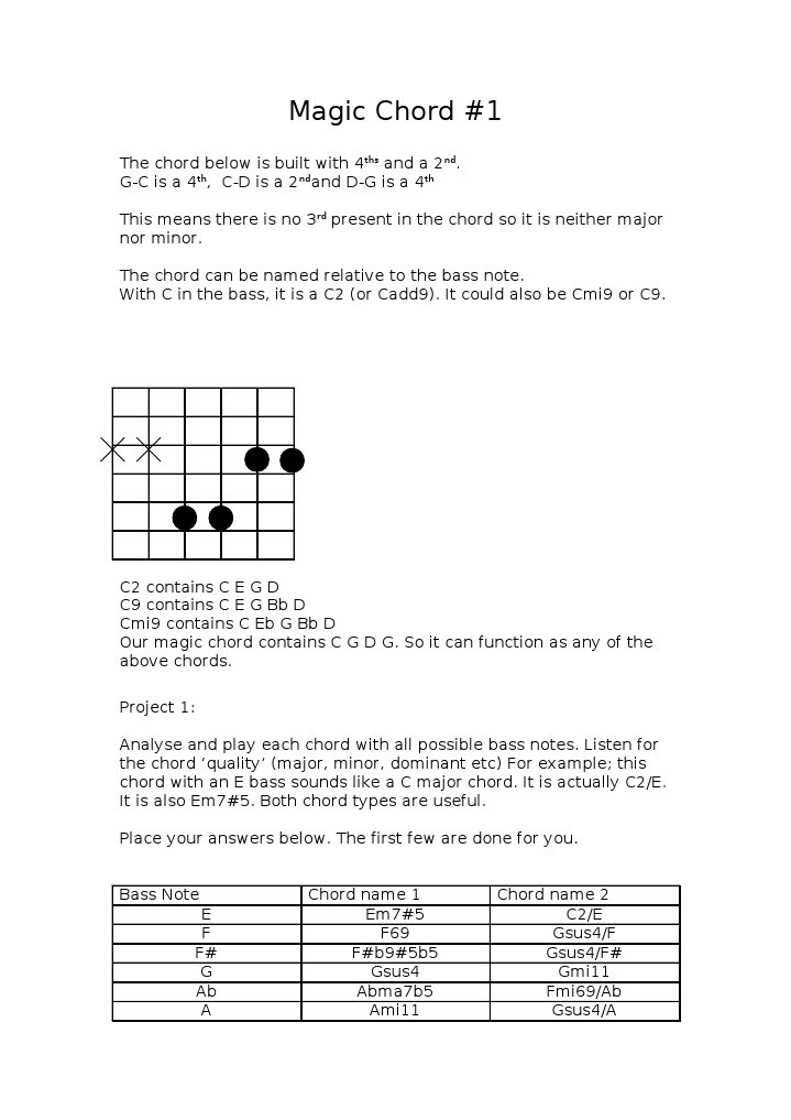 Magic Chord # 1 | PDF