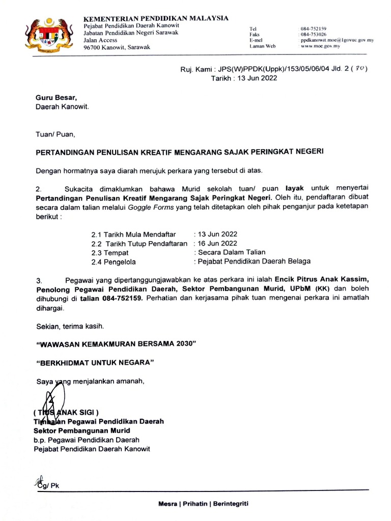 Surat Iringan PPD | PDF