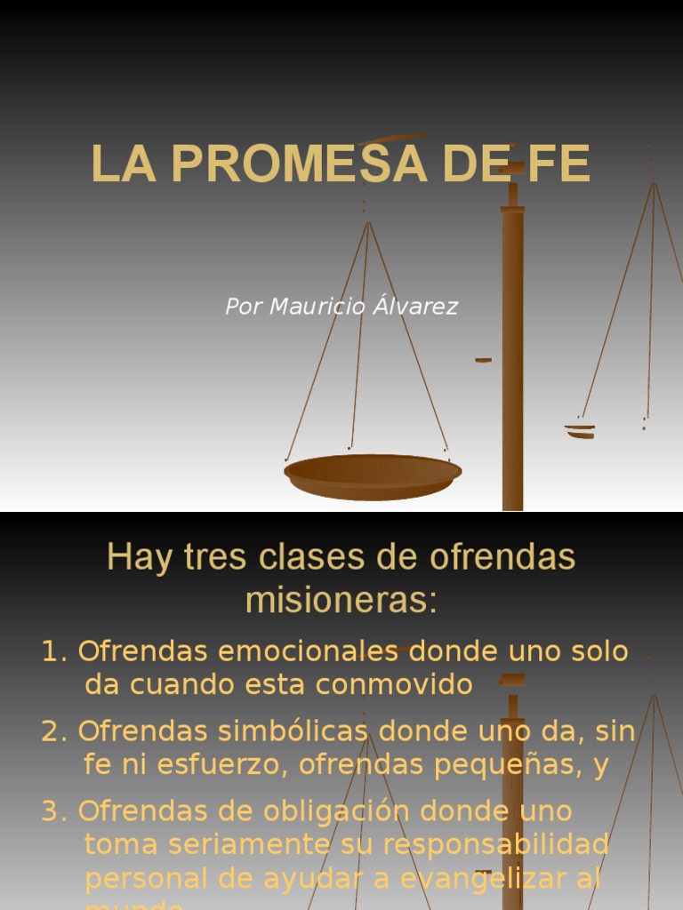 La Promesa de Fe | PDF | Fe | Misionero