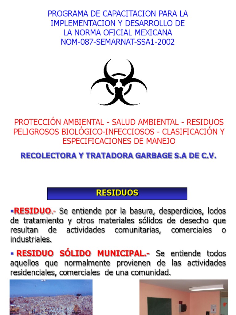 Manual de Capacitacion Rpbi | PDF | Residuos | Especialidades Medicas