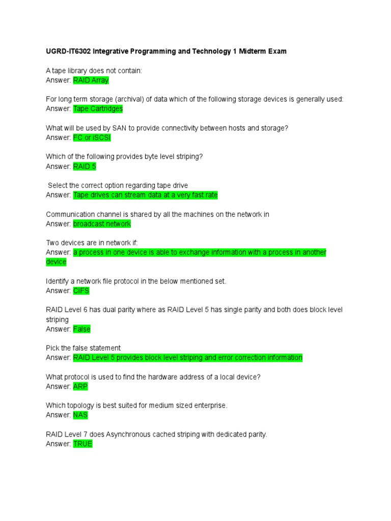 UGRD-IT6302 Integrative Programming and Technology 1 Midterm Exam | PDF | Computer Network ...