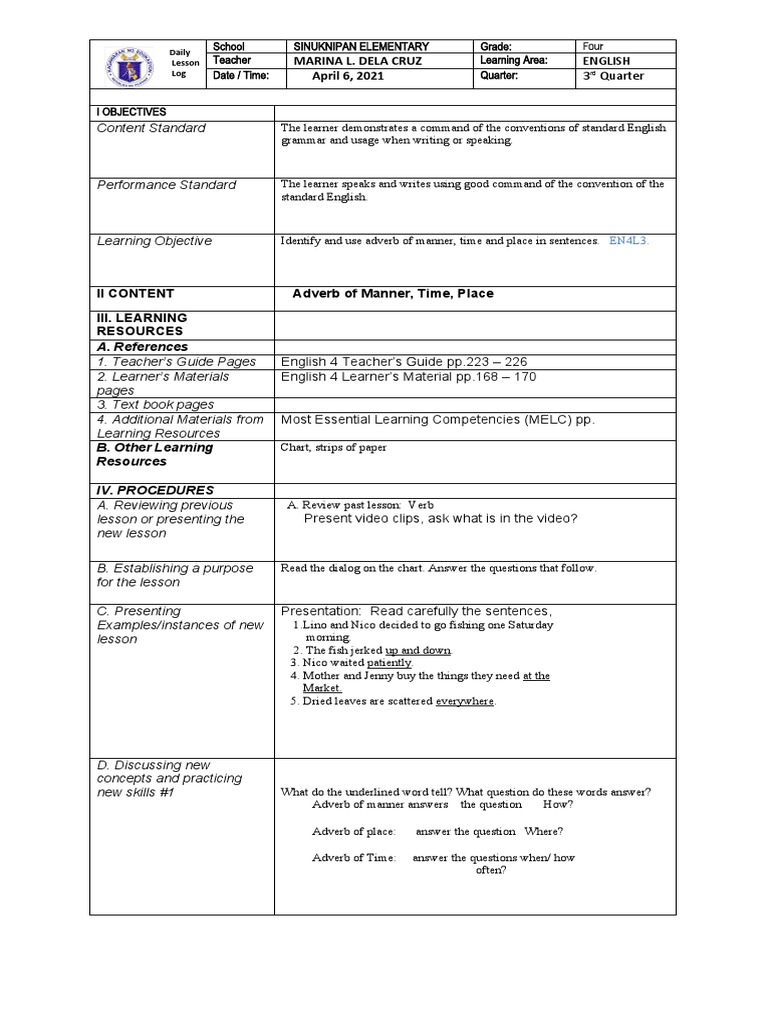 DLL English | PDF | English Language | Learning