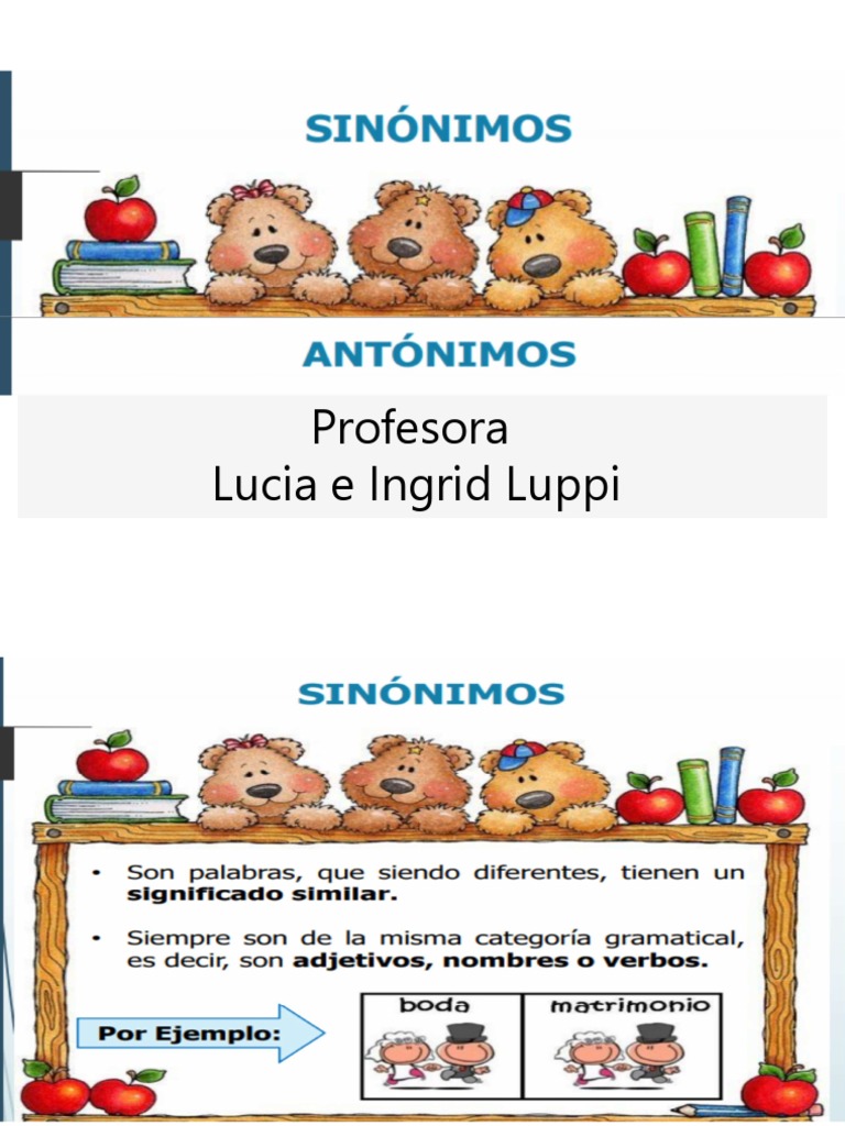 clase sinonimos y antónimos 5° básico | PDF | Microsoft PowerPoint ...