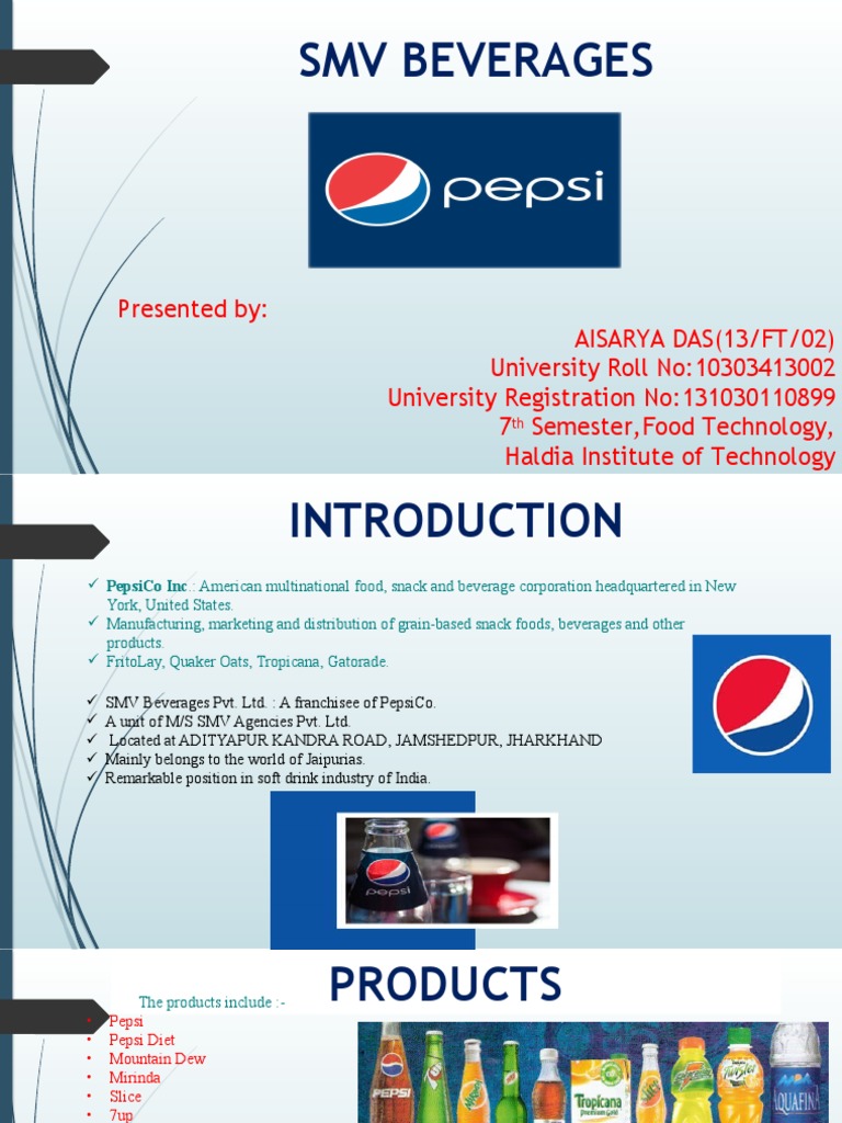 Slide | PDF | Pepsi Co | Water