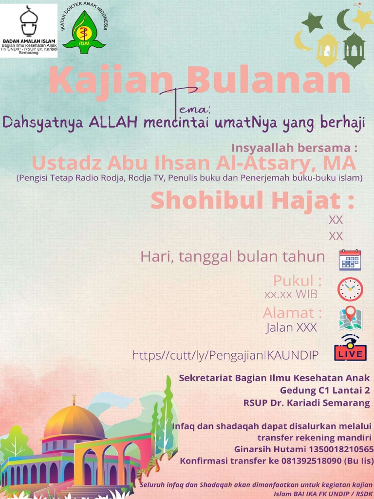 Design Poster Kajian Bulanan | PDF