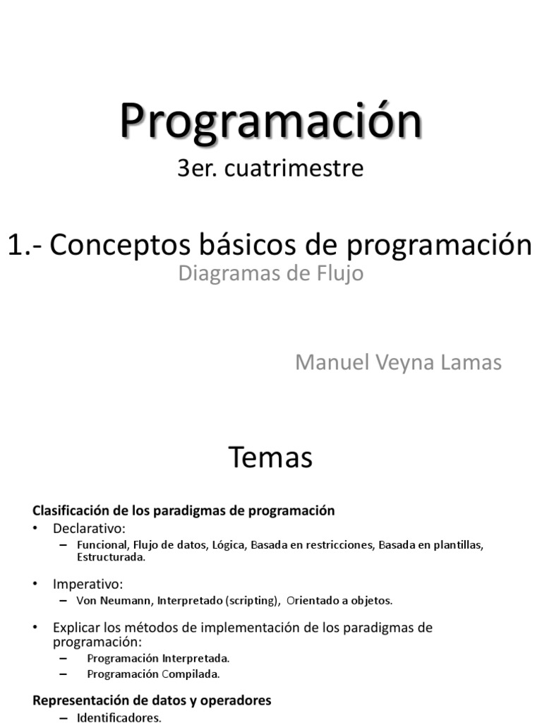 01 Conceptos Basicos de Programacion - Alumnos | PDF | Lenguaje de ...