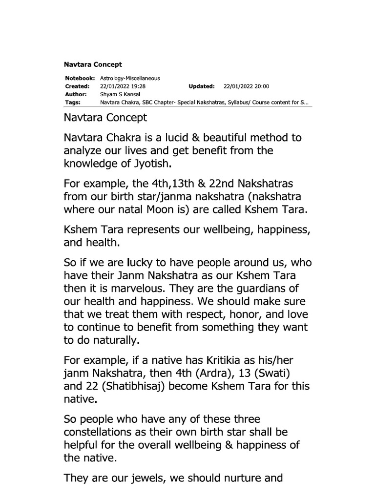 Navtara Concept | PDF