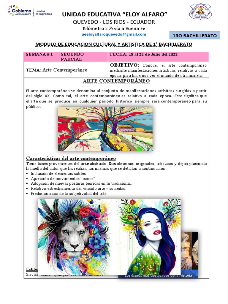 Modulo Edu. Cult. Art. 1ro. Bach | PDF | Arte de instalación | Bailes