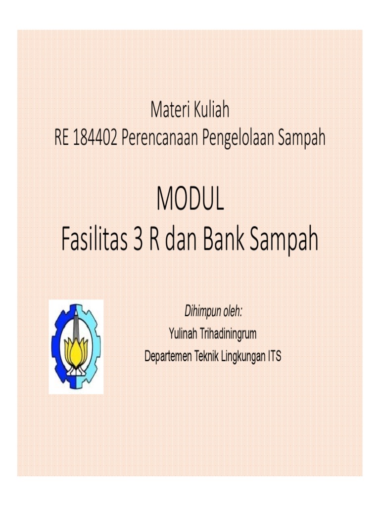 Modul TPS3R Dan Bank Sampah | PDF