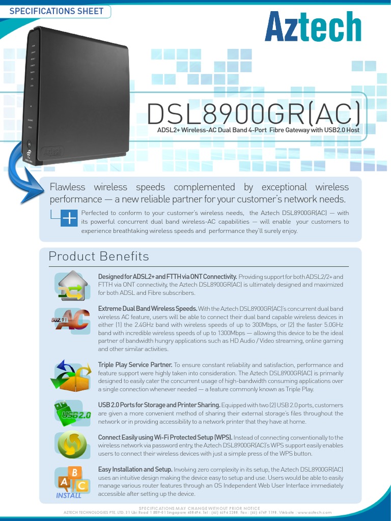 Extreme Dual Band Wireless Speeds and Triple Play Support ...