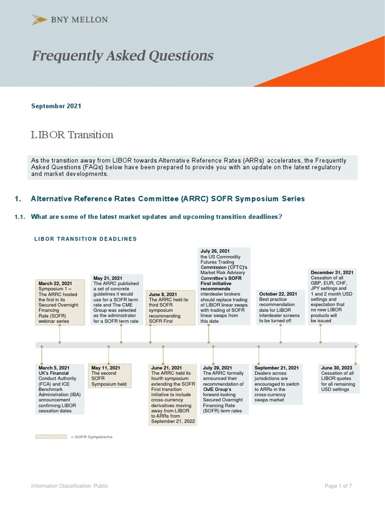 LIBOR Transition: 1. Alternative Reference Rates Committee (ARRC) SOFR ...