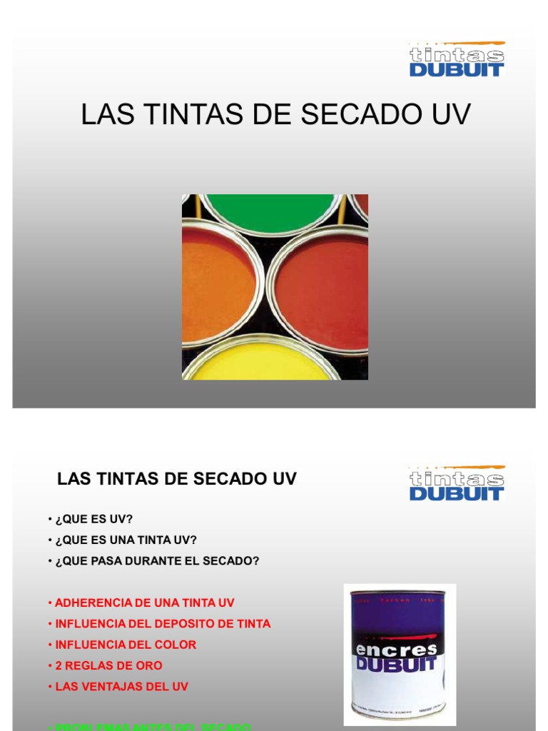Tintas UV: Guía y Aplicaciones | PDF | Hogar, jardinería y bricolaje | Arte