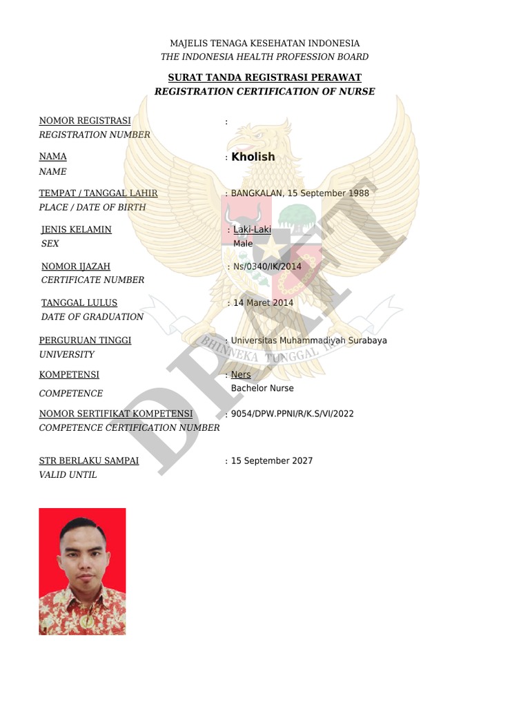 Contoh STR | PDF