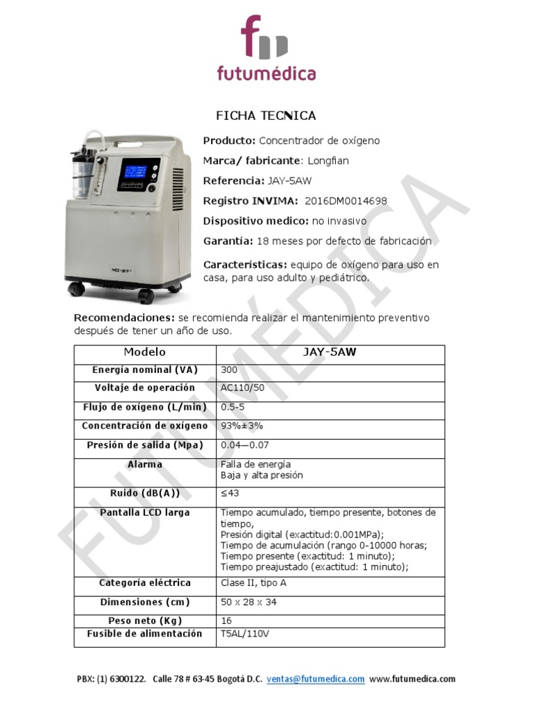 Concentrador de O2 Medjoy Lognfiand | PDF | Oxígeno | Enchufes y tomas ...