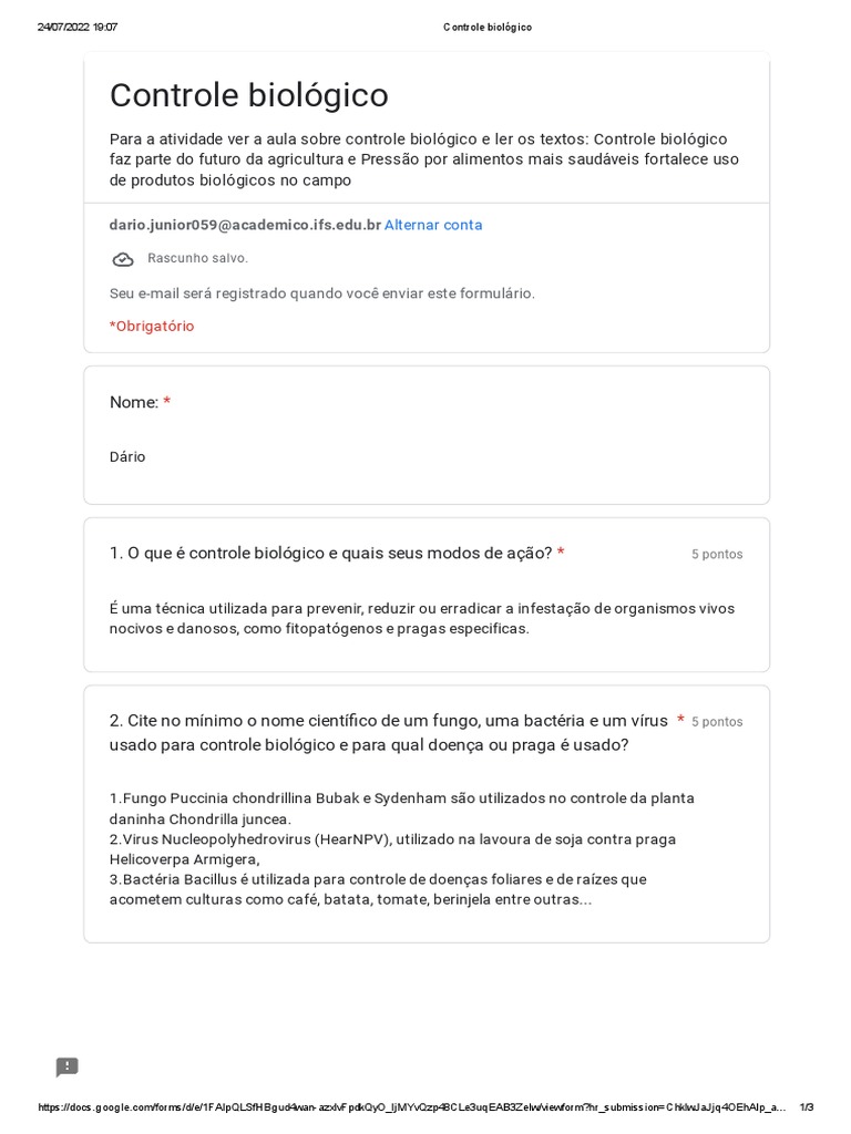 Controle Biológico | PDF | Peste (organismo) | Controle biológico de pragas