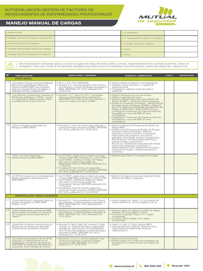Ficha Autoevaluación MMC | PDF