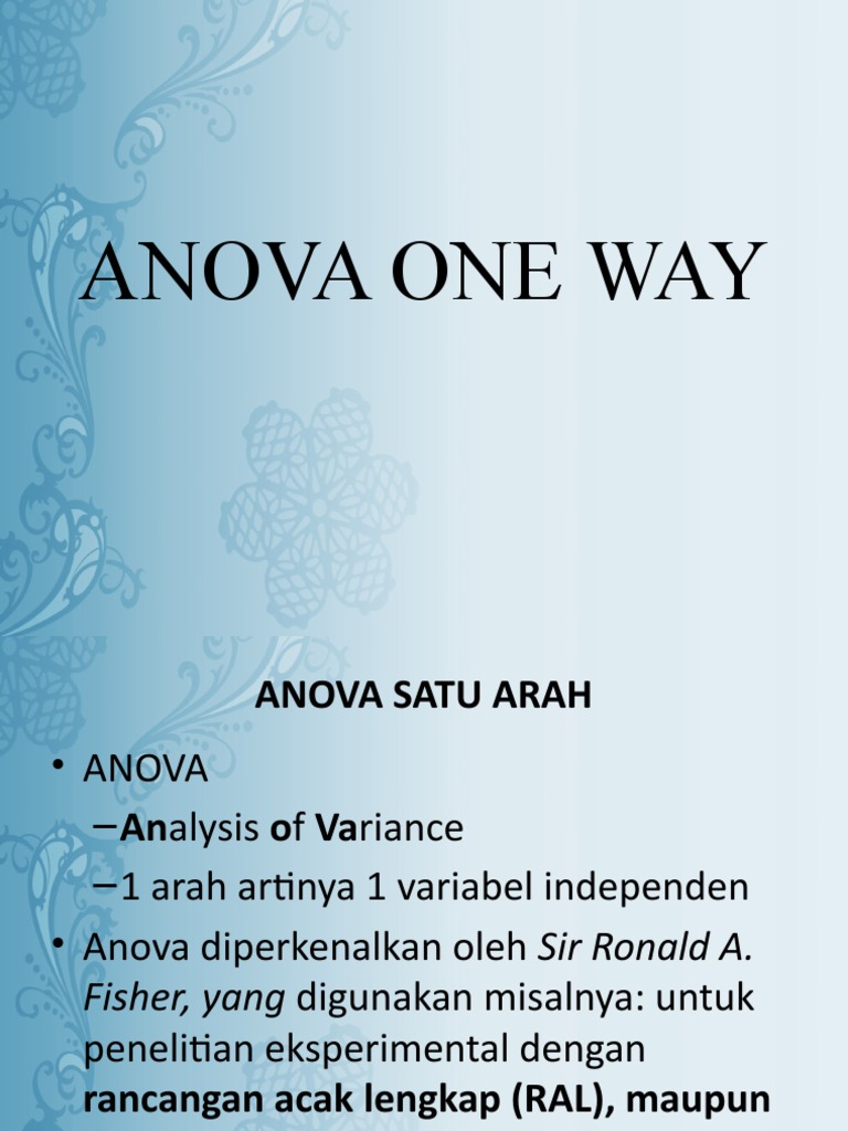 Anova One Way | PDF