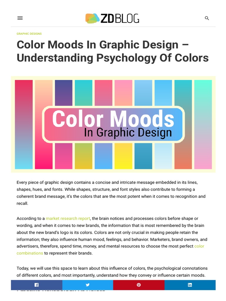 Color Moods in Graphic Design | PDF | Brand | Color