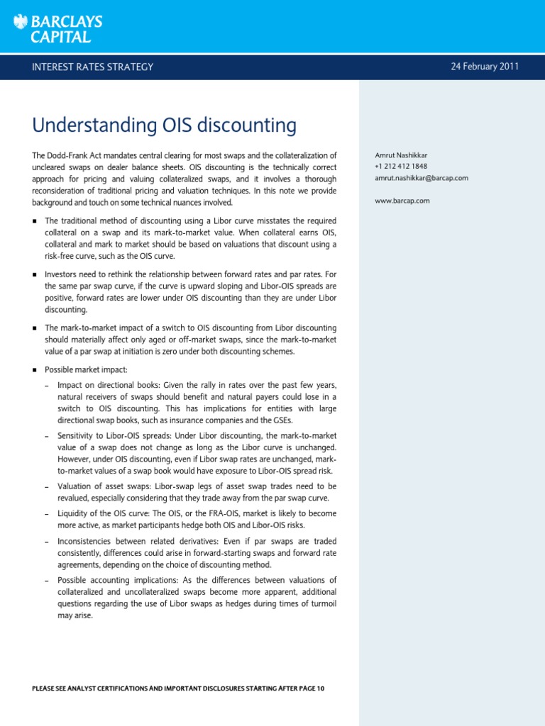 Understanding OIS Discounting | PDF | Swap (Finance) | Interest Rate Swap
