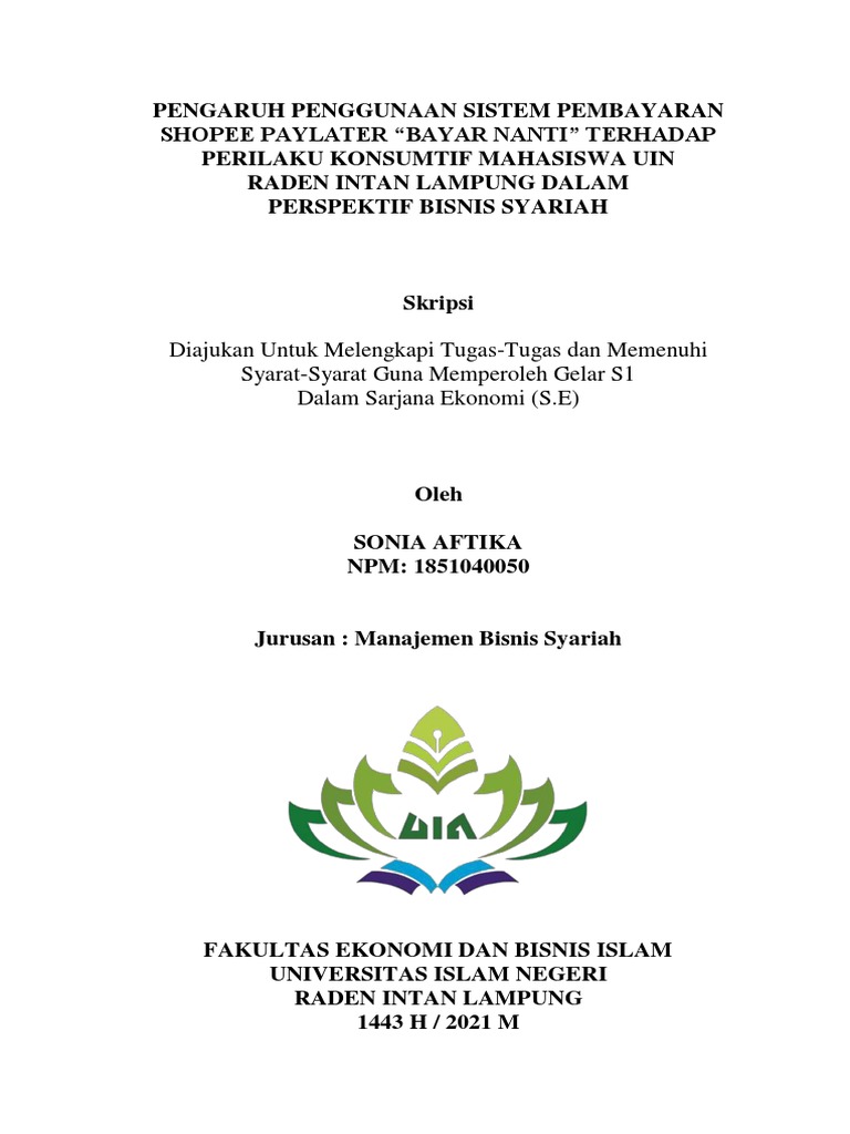 Skripsi (Cover-Bab II & Dapus) | PDF