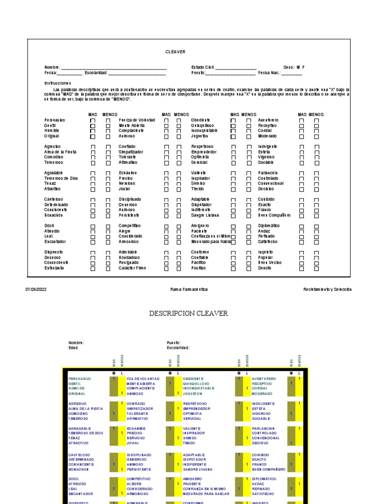 The Cleaver Test | PDF | Fuerza
