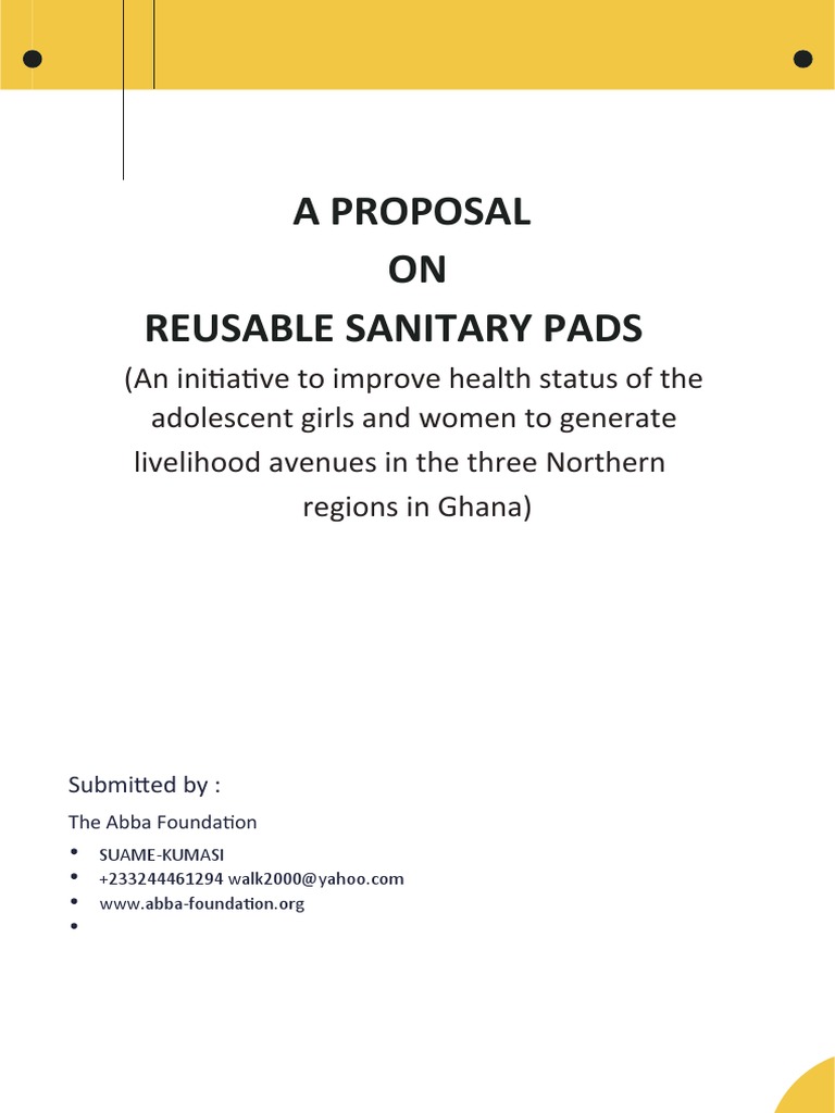 A Proposal On Reusable Sanitary PADS | PDF | Menstruation | Sanitation